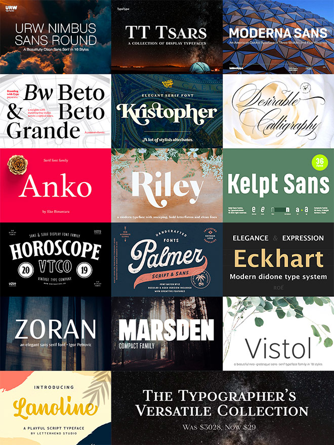 The Perfect Fonts for Your Next Project. Get Them All for 99% Off and ...