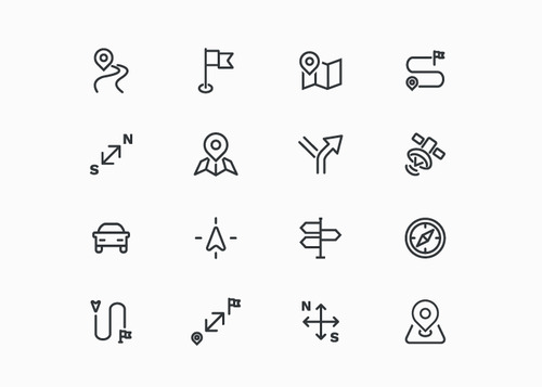 Vector Map Line Icons - Best AI Powered Advertising Agency