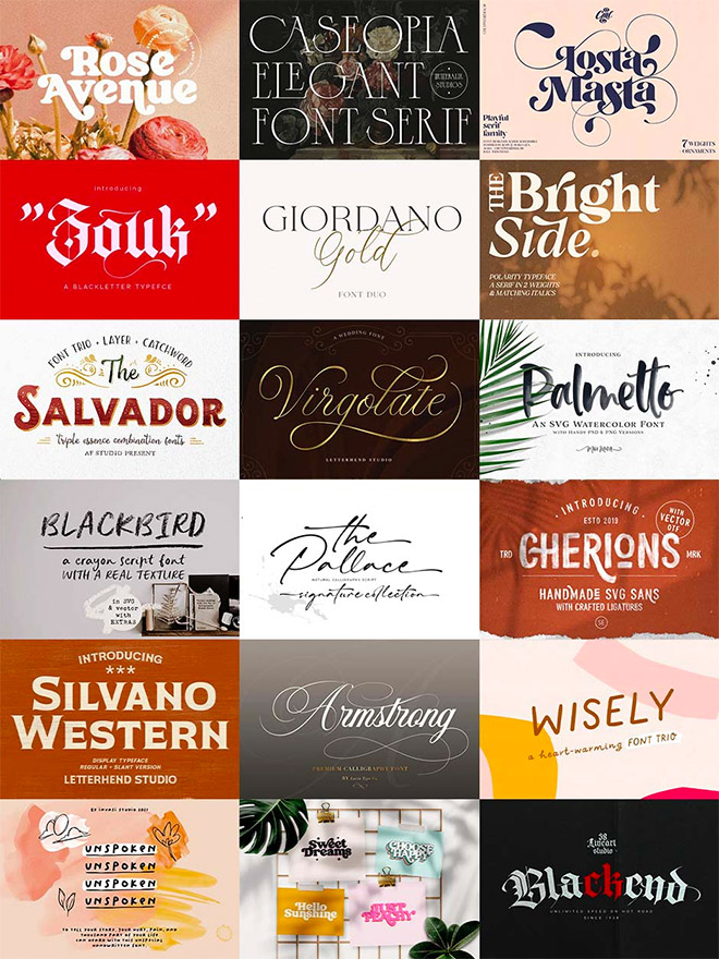 The Perfect Fonts for Your Next Project. Get Them All for $29! - Best ...